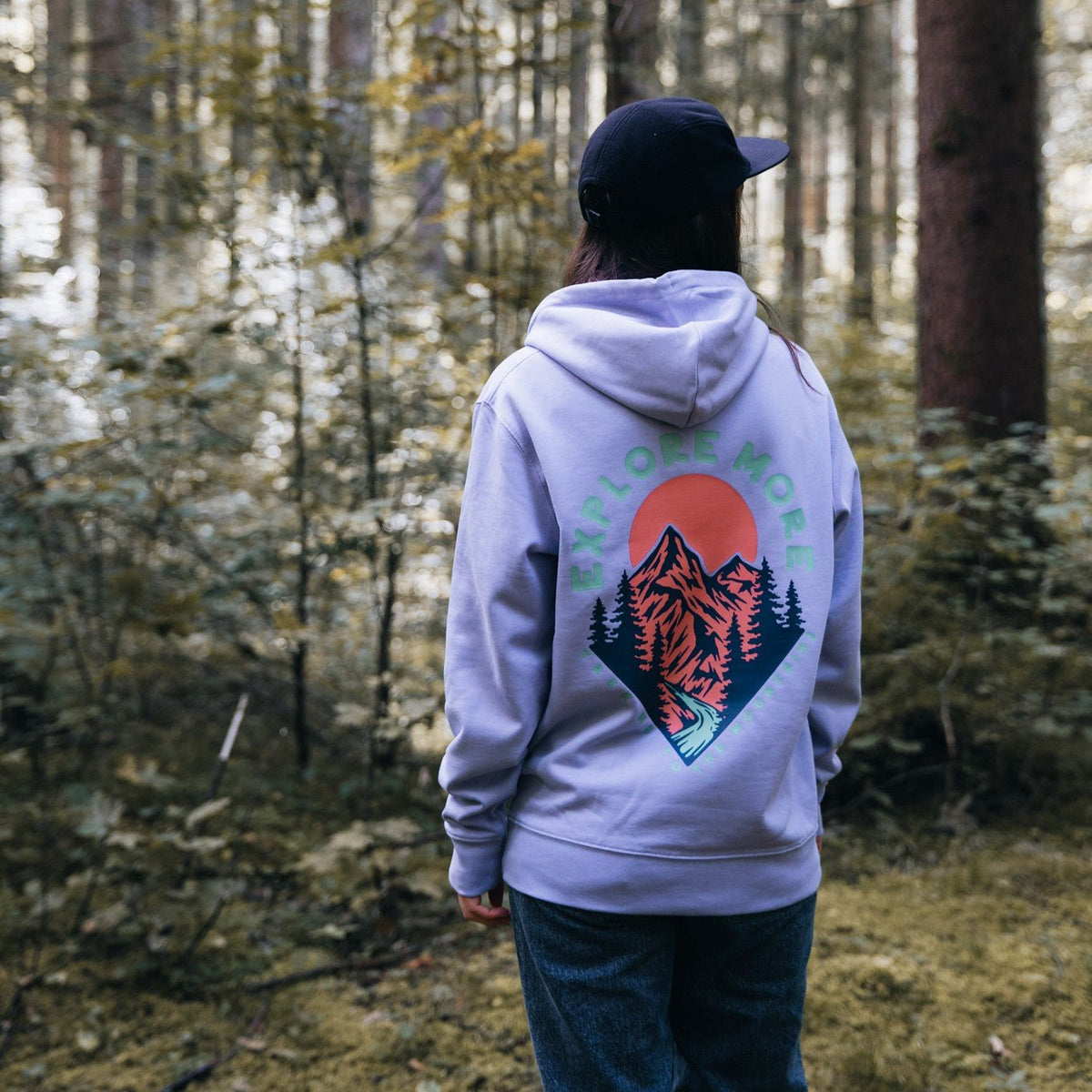Lavender "Explore More" Hoodie – Stoked&Woke Clothing