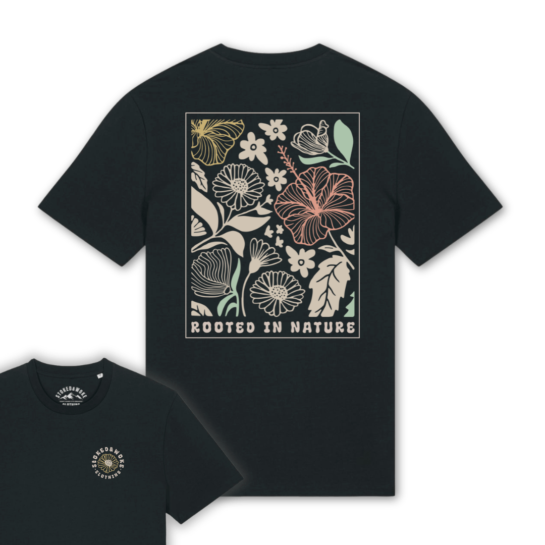 Organic "Rooted in Nature" Tee – Stoked&Woke Clothing