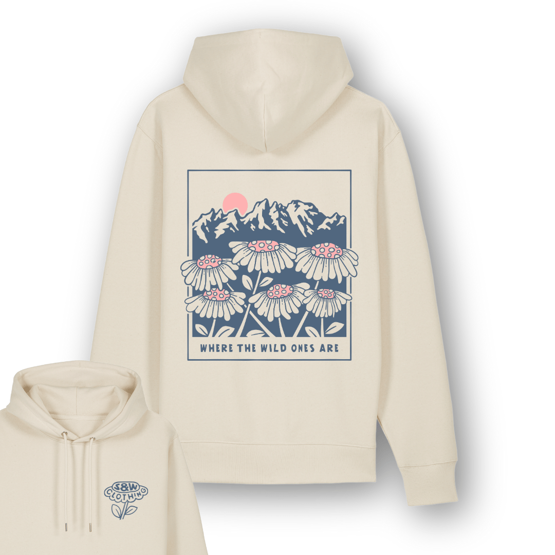 Organic "Where the wild ones are" Hoodie – Stoked&Woke Clothing