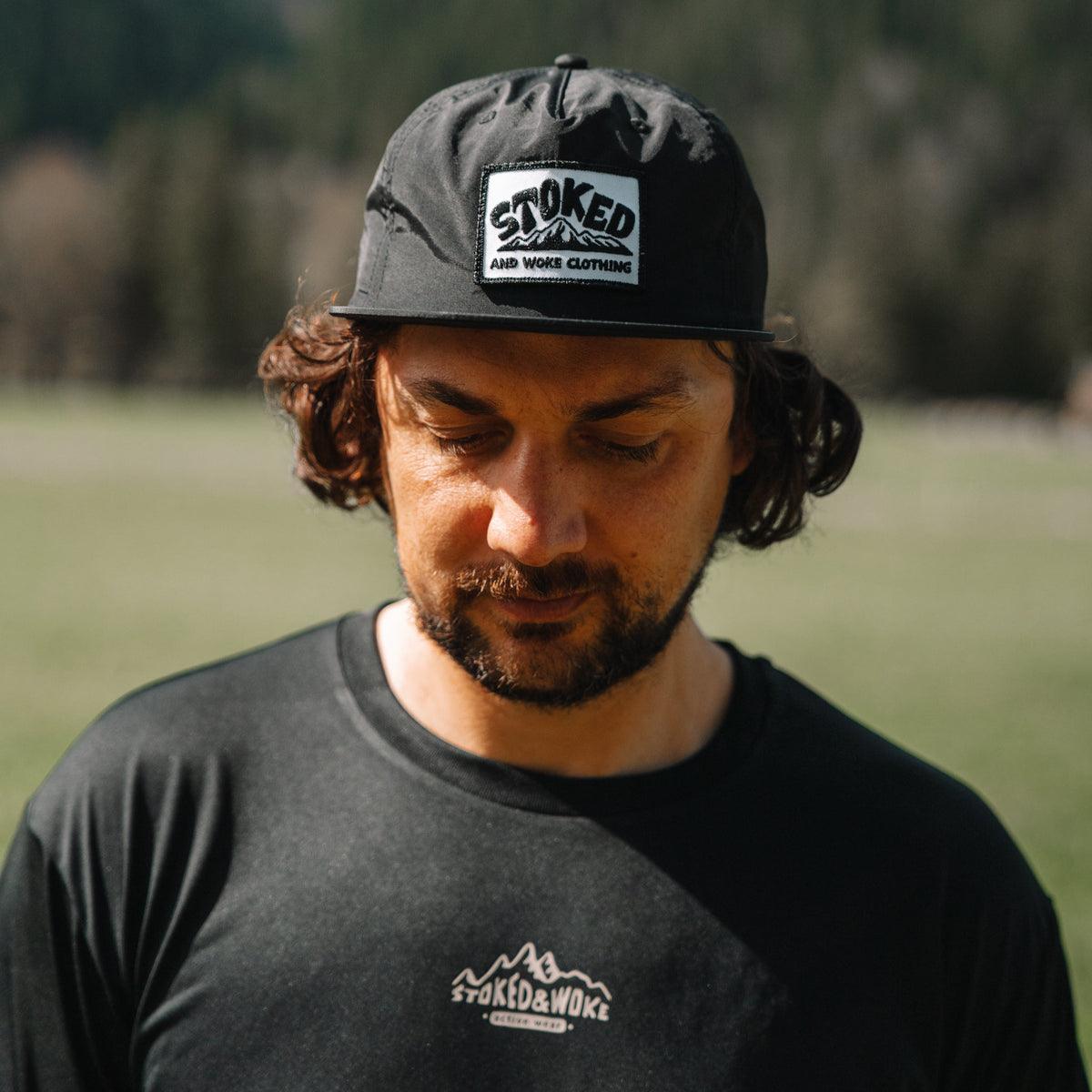 Recycled "Black" Hikers Cap – Stoked&Woke Clothing