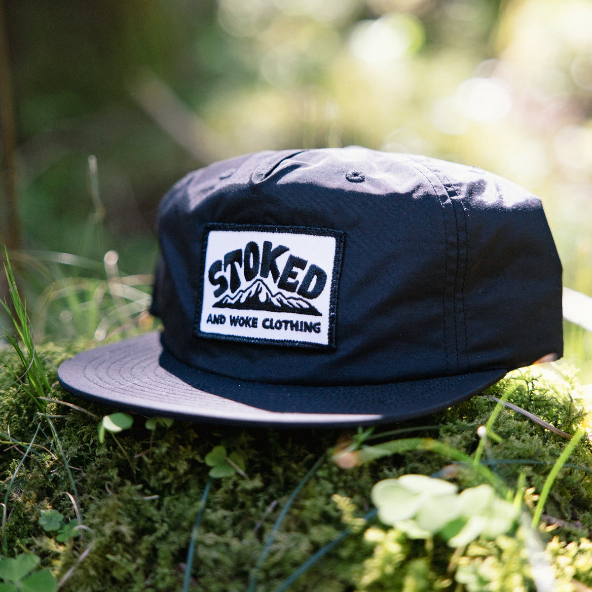 Recycled "Black" Hikers Cap – Stoked&Woke Clothing